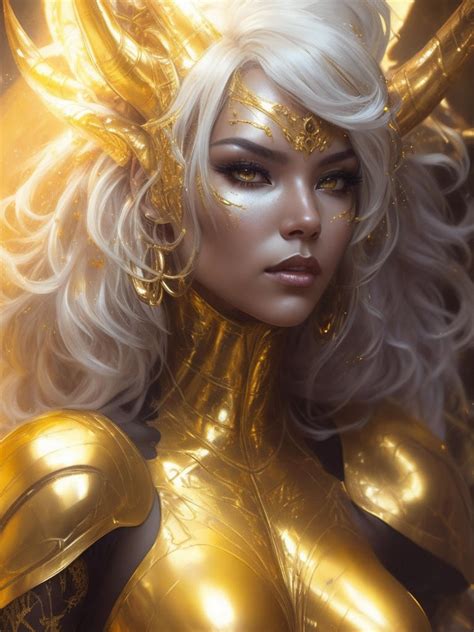 Beautiful Gold Hair Alien Woman Adorned Dark Ma 3 By Arrojado On Deviantart