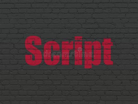 Database Concept Script On Wall Background Stock Illustration