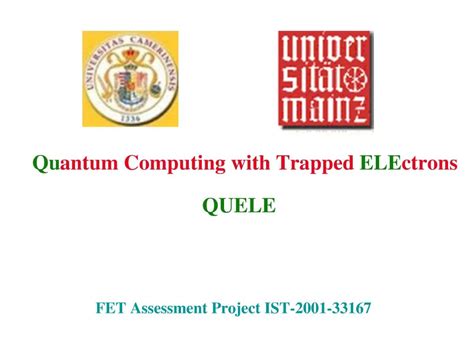 PPT Quantum Computing With Trapped ELEctrons PowerPoint Presentation ID