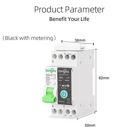 Zigbee Tuya Mcb Smart Circuit Breaker With Metering P A DIN Rail APP Remote Control