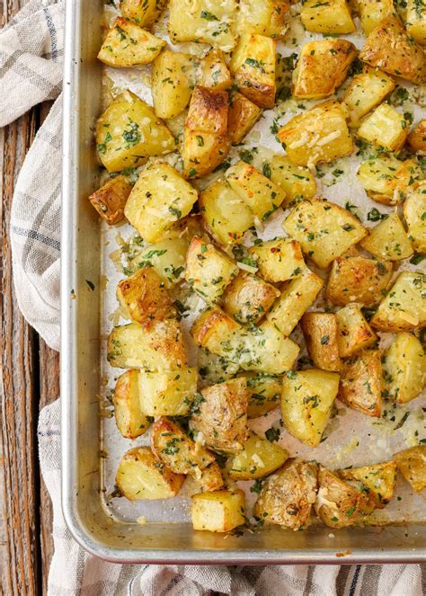 Garlic Parmesan Roasted Potatoes Vegetable Recipes