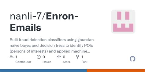 Github Nanli 7 Enron Emails Built Fraud Detection Classifiers Using Gaussian Naive Bayes And