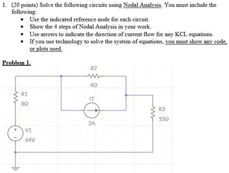 Solved Text 20 Points Solve The Following Circuits Using Nodal