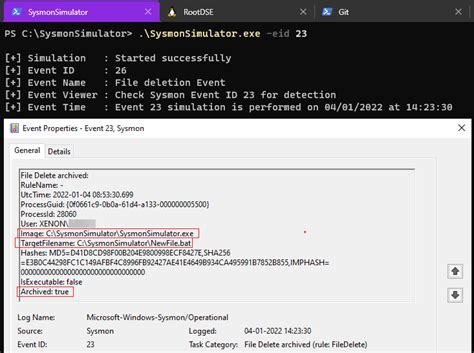 Understanding Sysmon Events Using Sysmonsimulator Rootdse