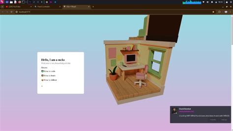Sharash Hasnine On Linkedin I Built That 3d Portfolio Using React Js React Three Fivver Freamer