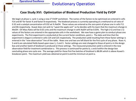 Evolutionary Operation Pptx