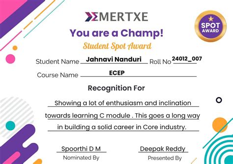 jahnavi nanduri on linkedin achievement award cprogramming coreindustry learningjourney