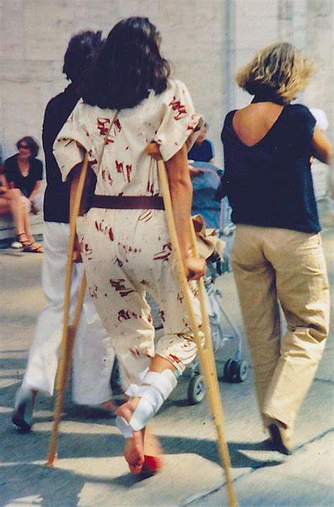 Oldietall Women Sprained Ankle Aircast Crutches By Ucans On Deviantart