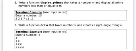 Solved 2 Write A Function Display Primes That Takes A Chegg