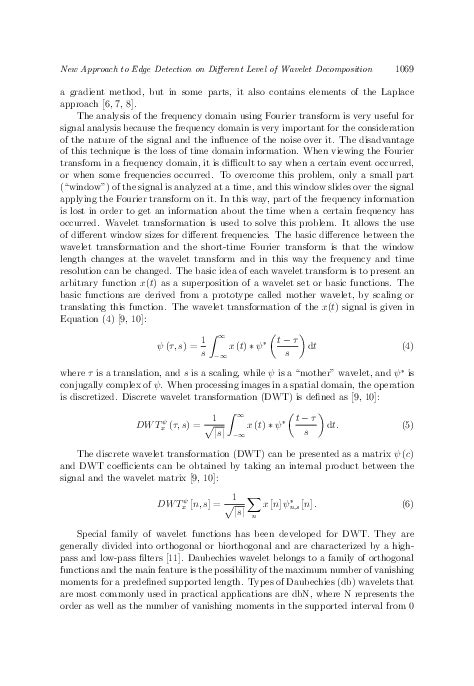 New Approach To Edge Detection On Different Level Of Wavelet Decomposition Computing And