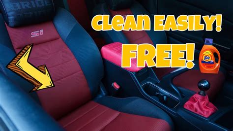 Easiest Way To Clean Cloth Car Seats For Free Youtube