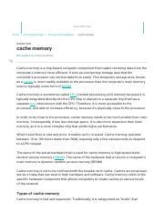 What Is Cache Memory Cache Memory In Computers Explained Pdf SearchStorage Home Solid State