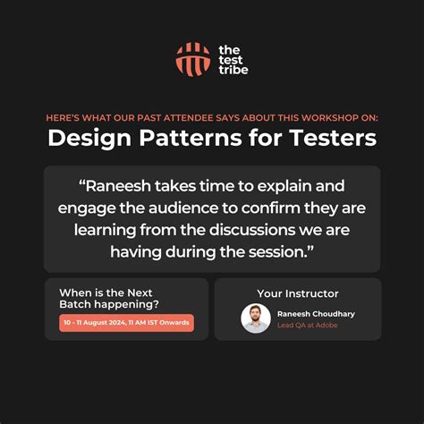 The Test Tribe On Linkedin Thetesttribe Softwaretesting Testers Community Designpatterns…