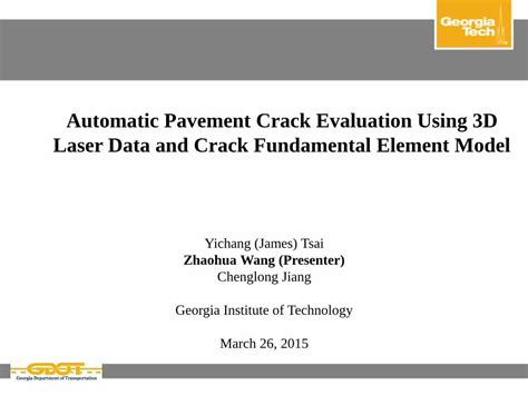 Pdf Automatic Pavement Crack Evaluation Using 3d Laser Data Dokumen Tips