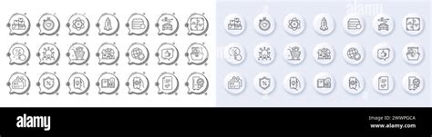 Electric App Discount Button And Approved Checklist Line Icons For Web App Printing Line