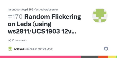Random Flickering On Leds Using Ws UCS V Led Strip Issue Jasoncoon Esp