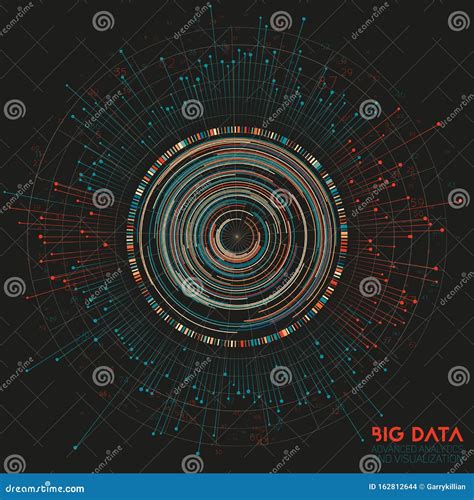 Vector Abstract Colorful Round Big Data Information Visualization