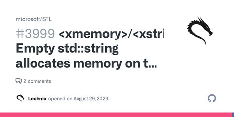 Empty Stdstring Allocates Memory On The Heap · Issue 3999
