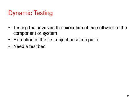 PPT Dynamic Testing PowerPoint Presentation Free Download ID