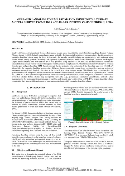 Pdf Gis Based Landslide Volume Estimation Using Digital Terrain