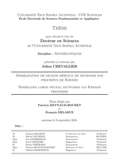 Pdf Modelling Large Neural Networks Via Hawkes Processes