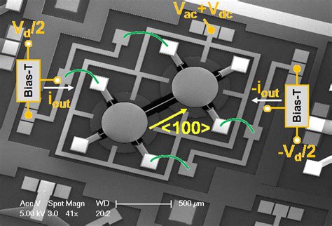 Scanning Electron Micrograph Of The Fabricated Disk Resonator Array