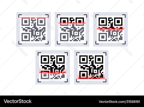 Qr Code Laser Scanning Royalty Free Vector Image