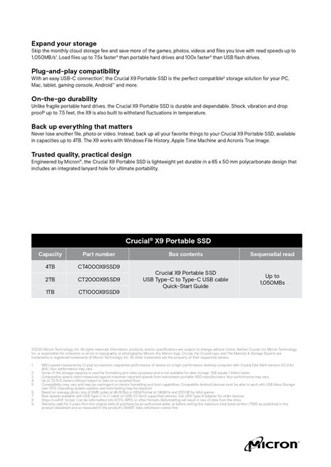 Crucial X Type C USB Gen External Portable SSD TB TB Shopee Malaysia