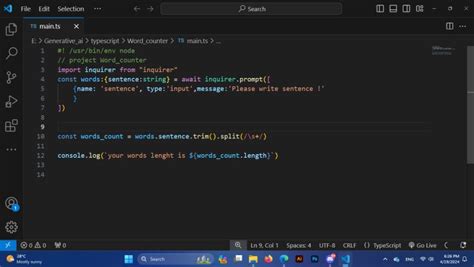 Asif Khadim On Linkedin Typescript Inquirer Wordcounter Coding
