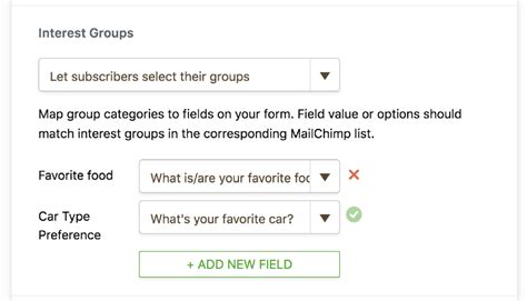 Adding Mailchimp Subscribers To Interest Groups