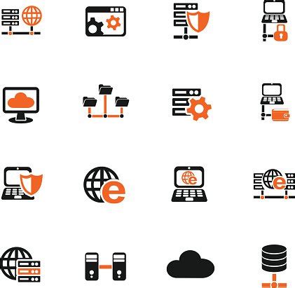 Server Icon Set Stock Vector Royalty Free FreeImages