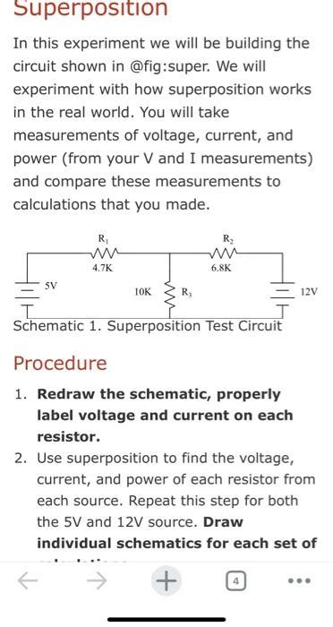 Solved Superposition In This Experiment We Will Be Building Chegg