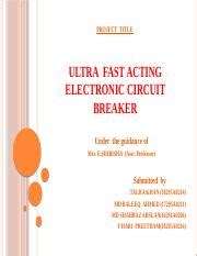 IoT BASED CIRCUIT BREAKER PDF Pdf OUTLINE Abstract Introduction Need For The Proposed System