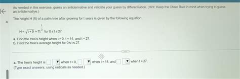 Solved As Needed In This Exercise Guess An Antiderivative Chegg