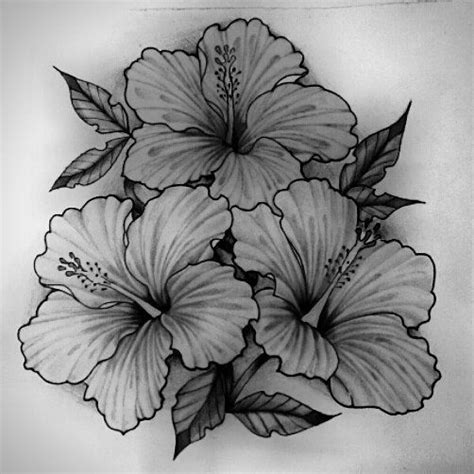 Hibiscus Sketch Tattoo