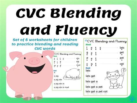 Cvc Word Blending And Fluency Reading Guidance Teaching Resources