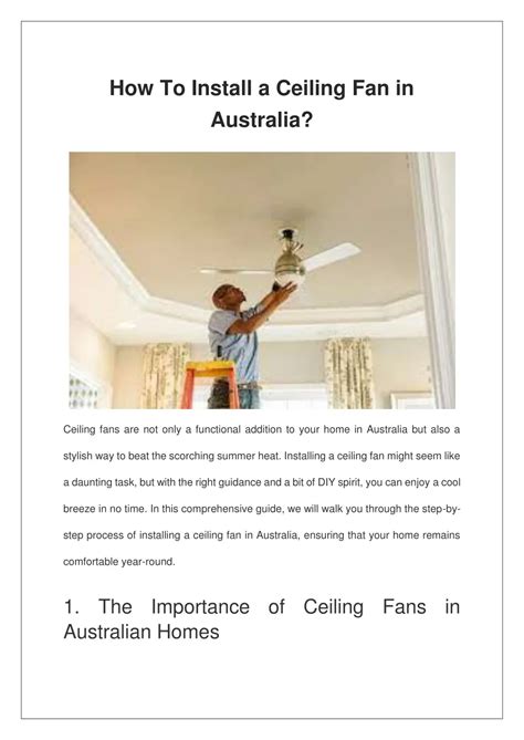 PPT How To Install A Ceiling Fan In Australia PowerPoint Presentation ID 12633438