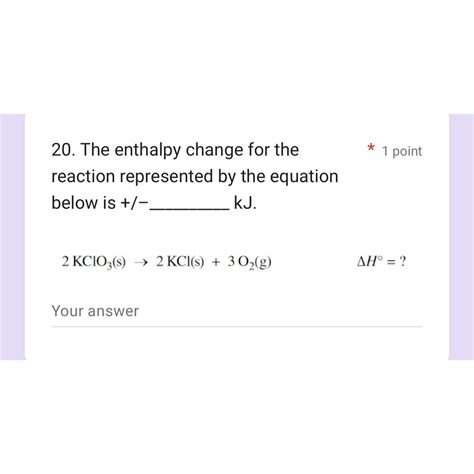 Solved The Enthalpy Change For The Reaction Repersented By Chegg Com