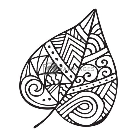 Zentangle Leaf Coloring Pages [2025]