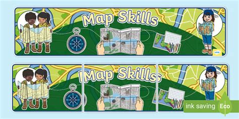 Map Skills Display Banner Teacher Made Twinkl