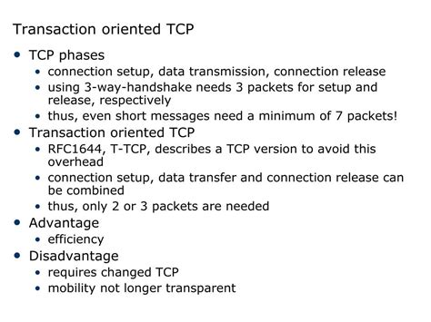 Ppt Mobile Communications Chapter 9 Mobile Transport Layer