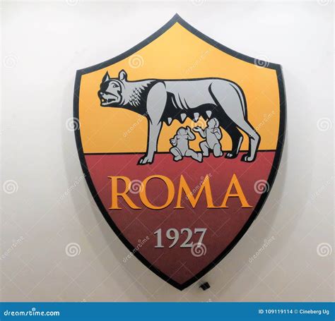 Crest Of The As Roma Football Team Editorial Stock Image Illustration