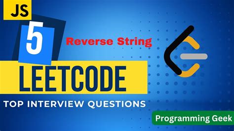 5 Reverse String Number Leetcode Top Interview Solution In Javascript Hindi And English