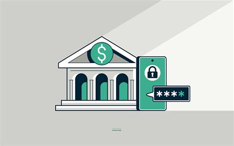 보안 뱅킹 개념 포스터 전화 및 코드 벡터 아이콘 스타일 일러스트 레이 션 2 단계 인증 Sms로 코드 보내기 안전한 뱅킹 은유와 은행 건물 3차원 형태에 대한 스톡 벡터