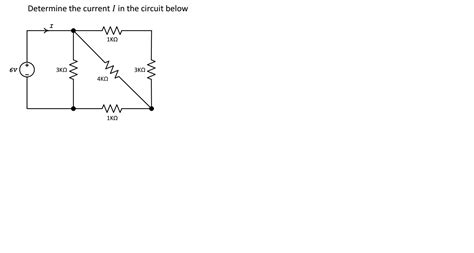 Solved Determine The Current I In The Circuit Below Chegg Com
