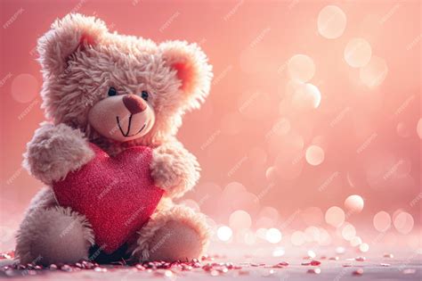 Premium Photo A Teddy Bear Hugging A Heart
