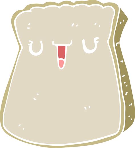 Rebanada De Pan De Dibujos Animados De Estilo De Color Plano 45193377 Png