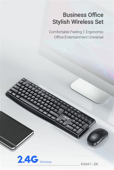Acer Wireless Keyboard Mouse Set 2 4g Wireless Connection Ergonomic Design Universal