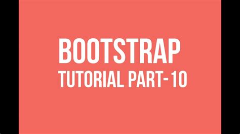 Bootstrap Tutorial Part 10 Button Groups Youtube