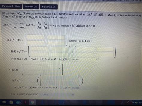 Solved Linear Transformations Problem 5 Previous Problem
